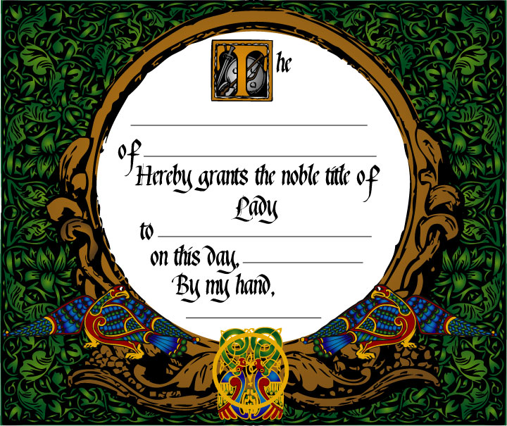 Lord/Lady Noble Titles